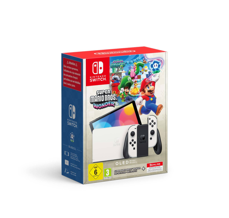 Pack Nintendo Switch – Modelo OLED (Branco) + Super Mario Bros. Wonder ...